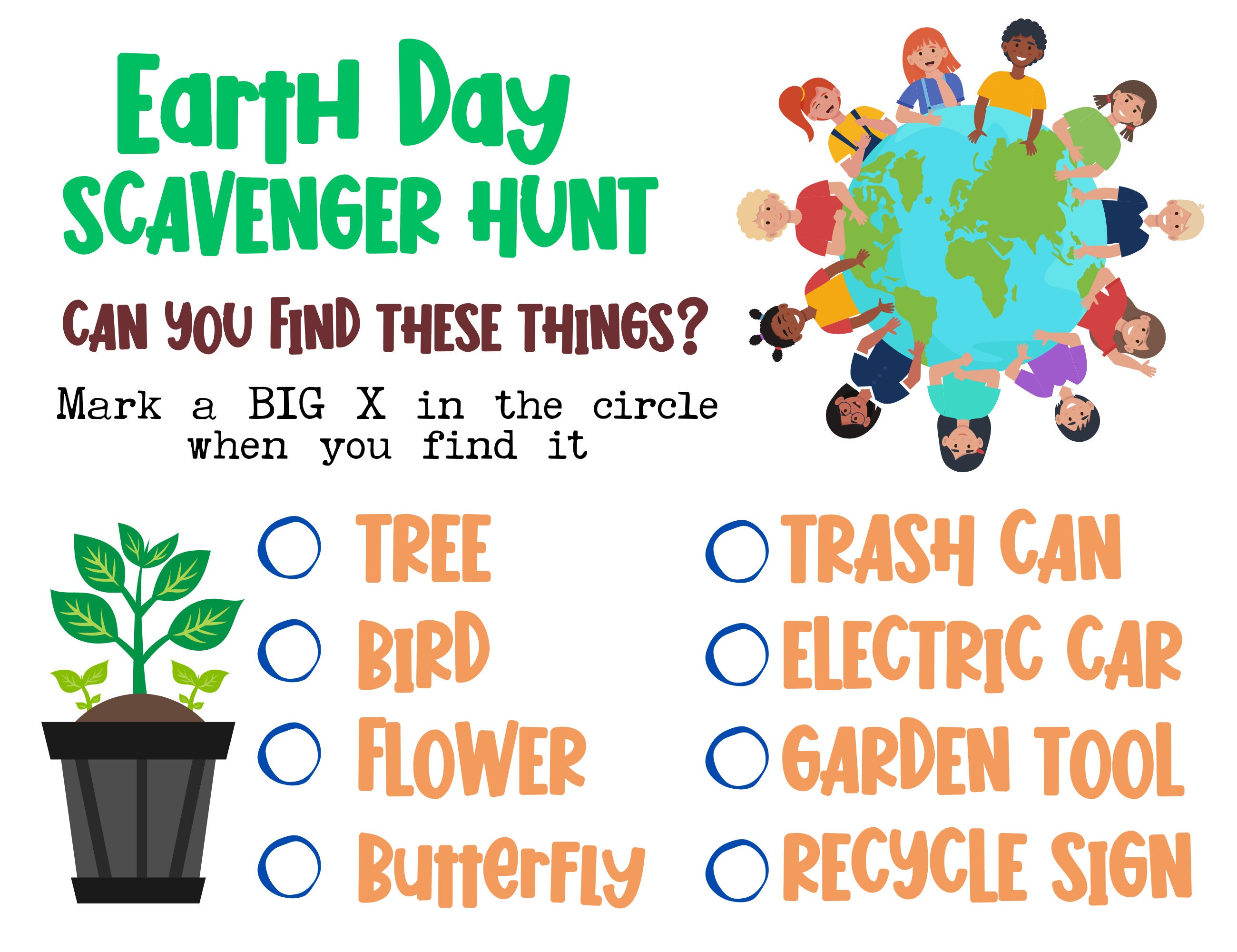 Earth Day Scavenger Hunt - Etsy