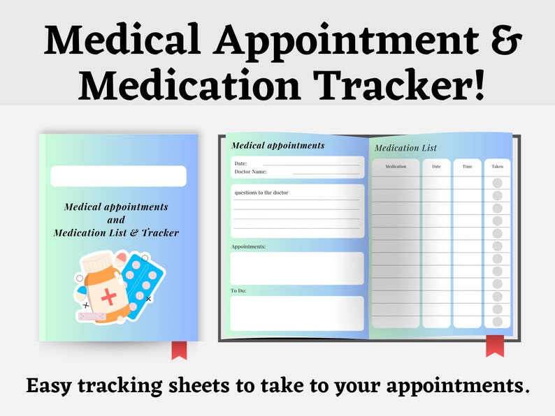 Medication Tracker Logbook, Doctor Appointment Tracker - Etsy