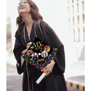 Custom Printed Graduation Cap Topper With Your Photos - Etsy