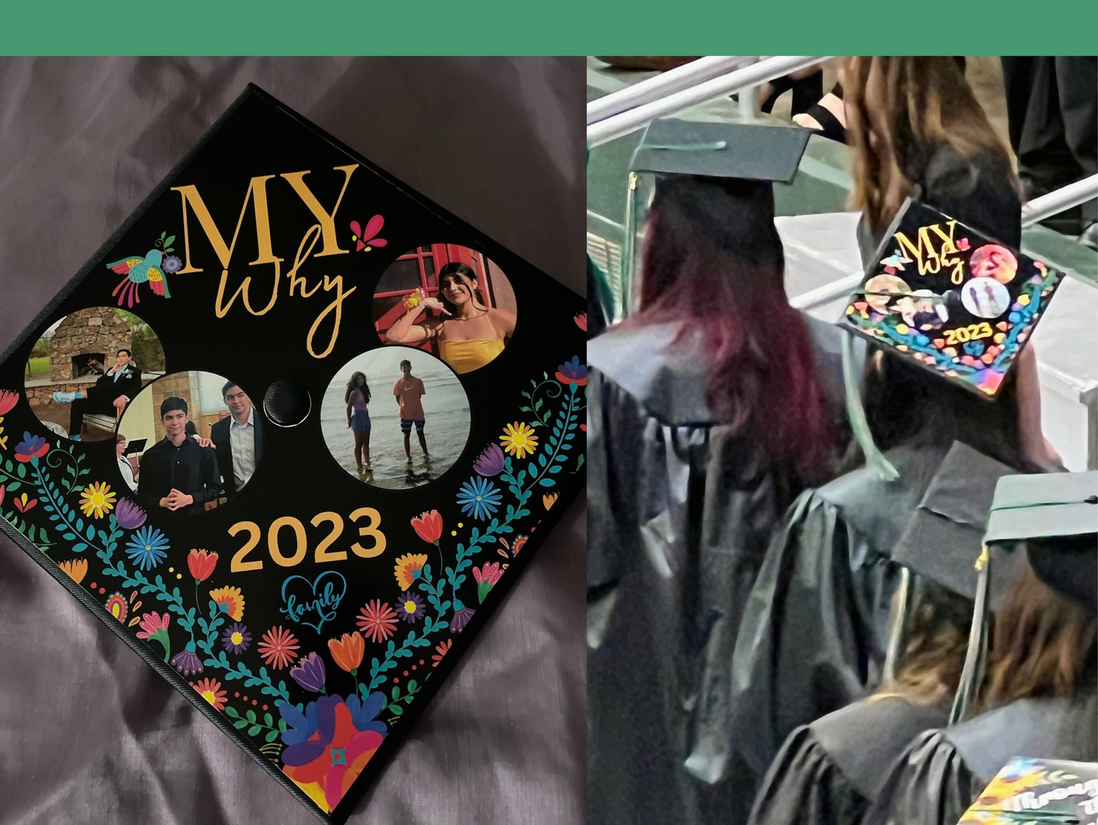 Custom Printed Graduation Cap Topper With Your Photos - Etsy
