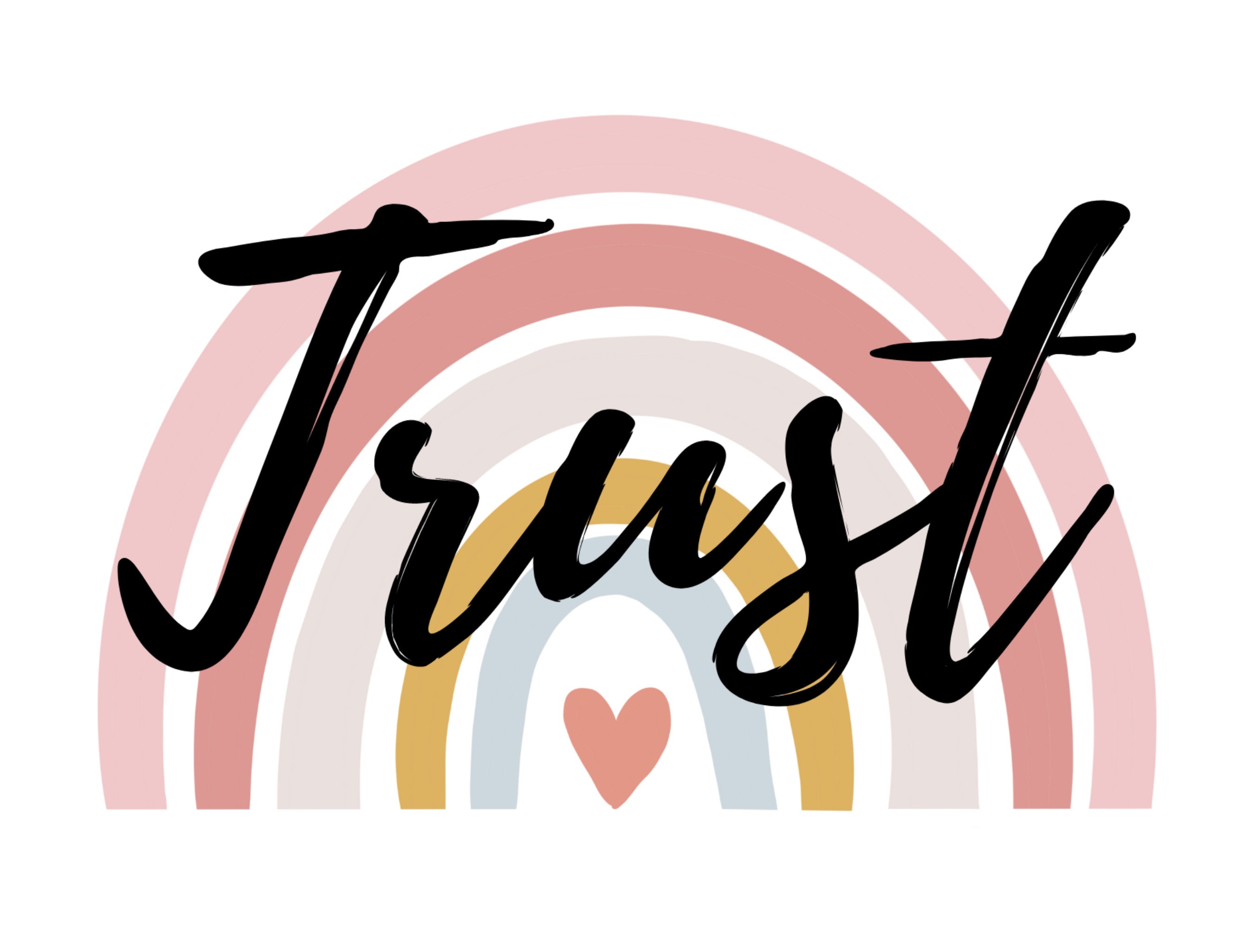 Pray Trust Wait Printable Wall Art Bible Verse Instant - Etsy