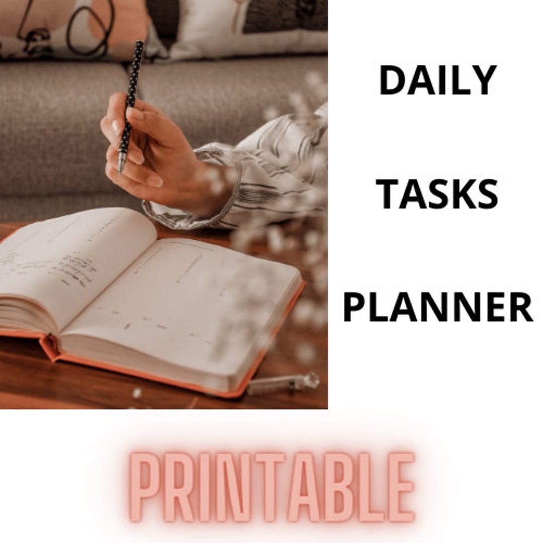 Daily Tasks Planner - Printable - Etsy
