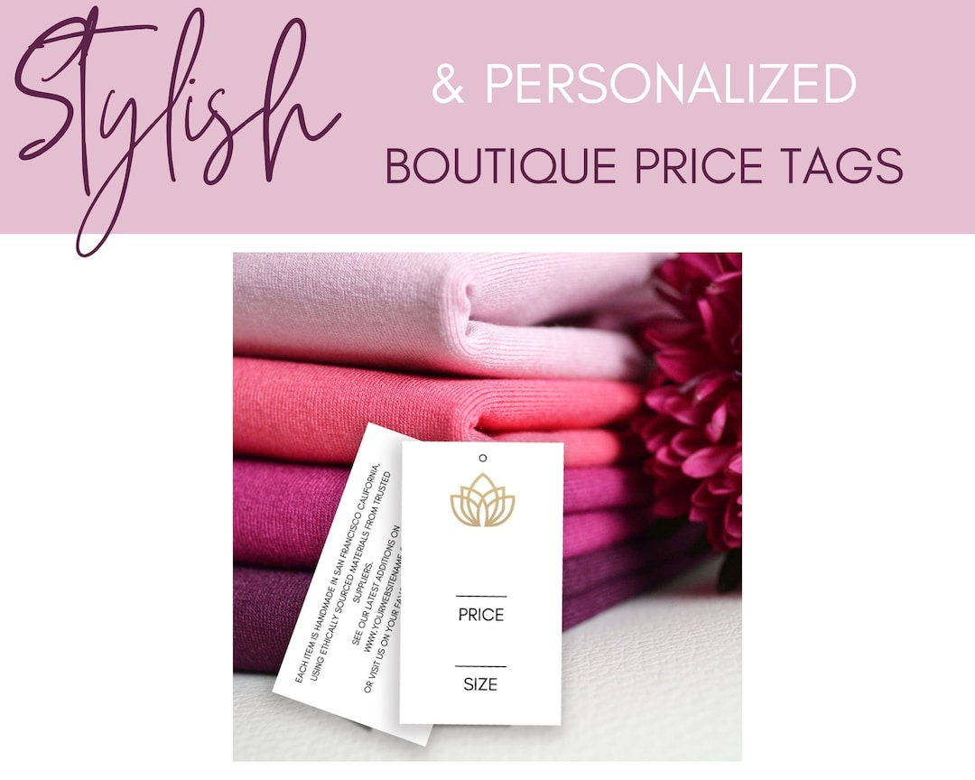 Boutique Hanging Price Tags With Logo, Canva Template, Personalized ...