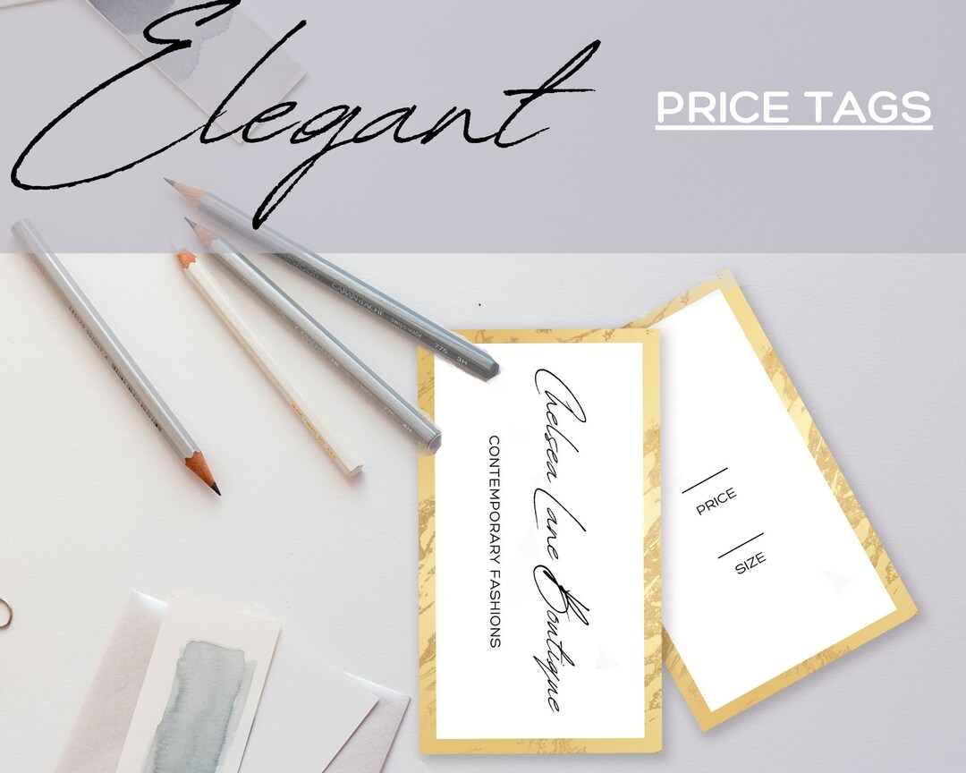 Elegant Boutique Hanging Price Tag, Canva Template, Display Price Size ...