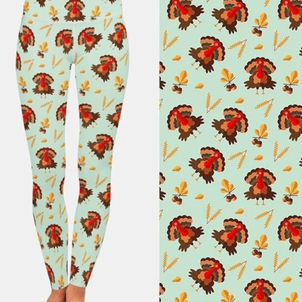 Thanksgiving Leggings - Etsy