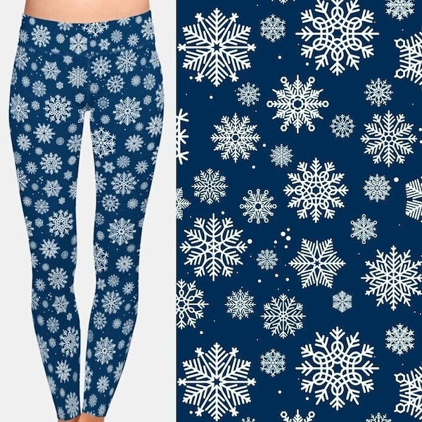 Snowflake Leggings - Etsy