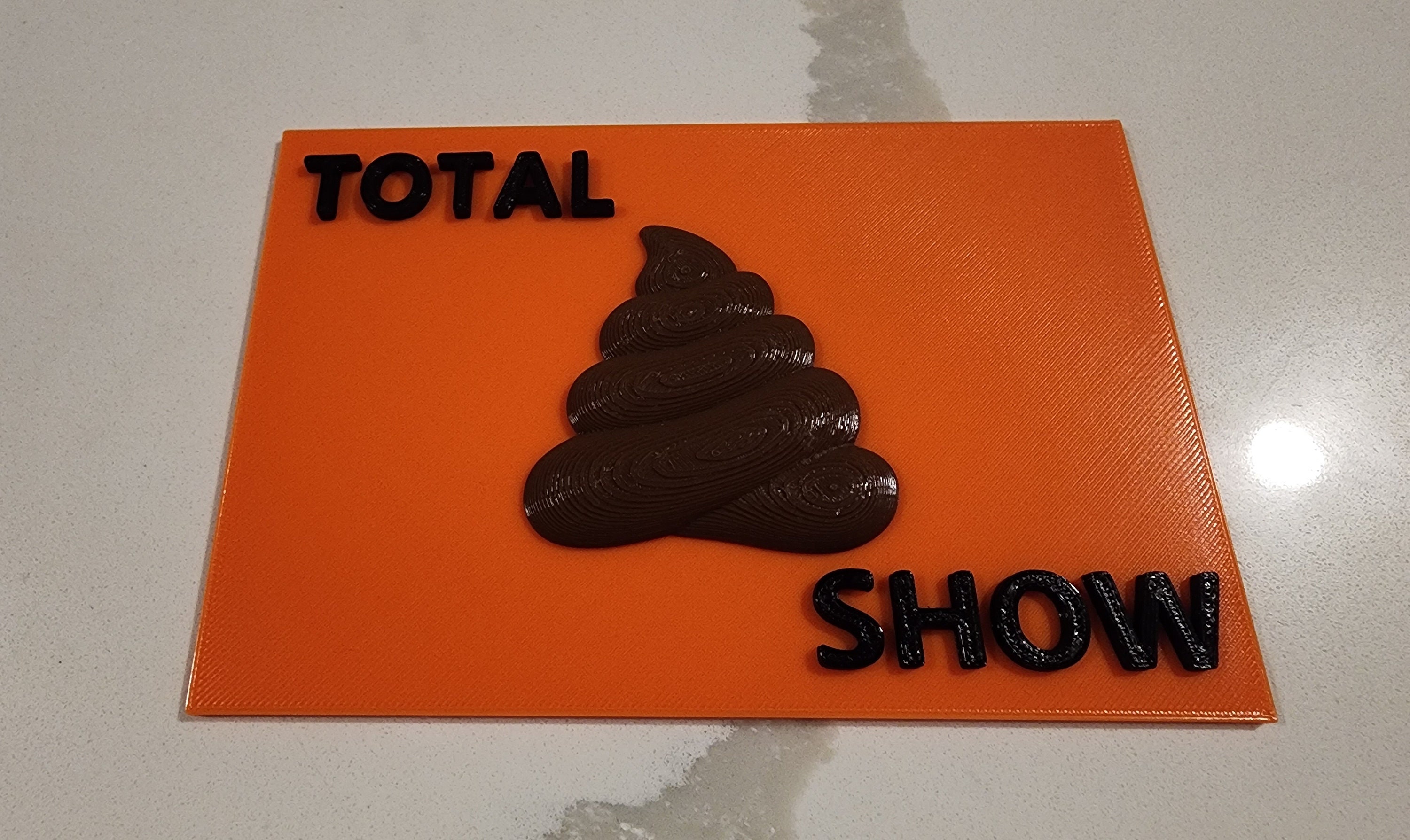 Total Poop Show Sign: 3D Printed Desk Decor - Etsy