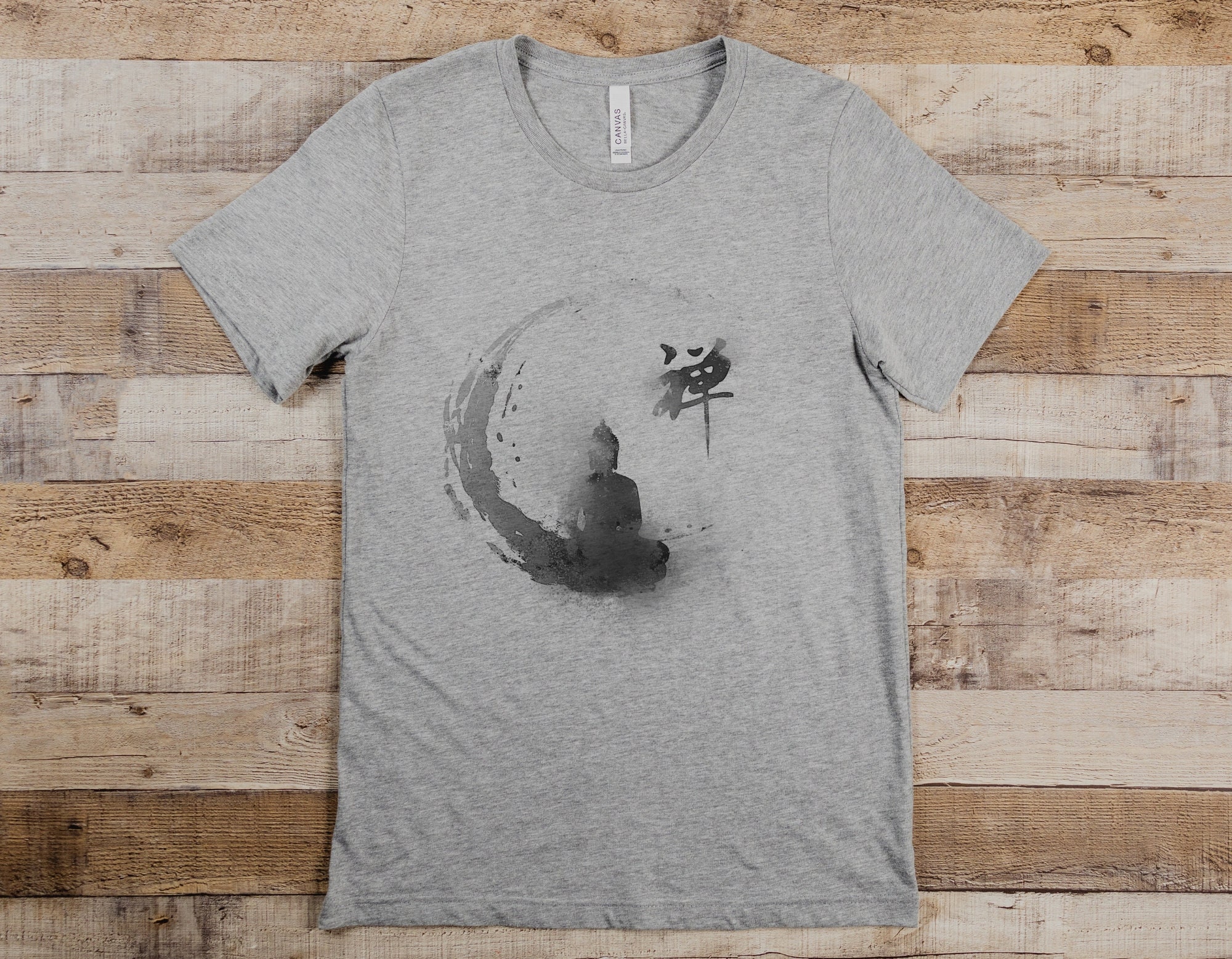 Zen Buddha Painting Tshirt, Meditating Buddha Ink Shirt, Meditation ...