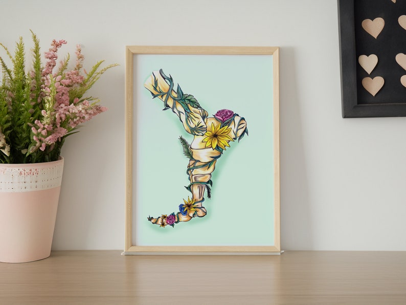 Skeletal Ankle and Foot With Flowers and Vines - Etsy