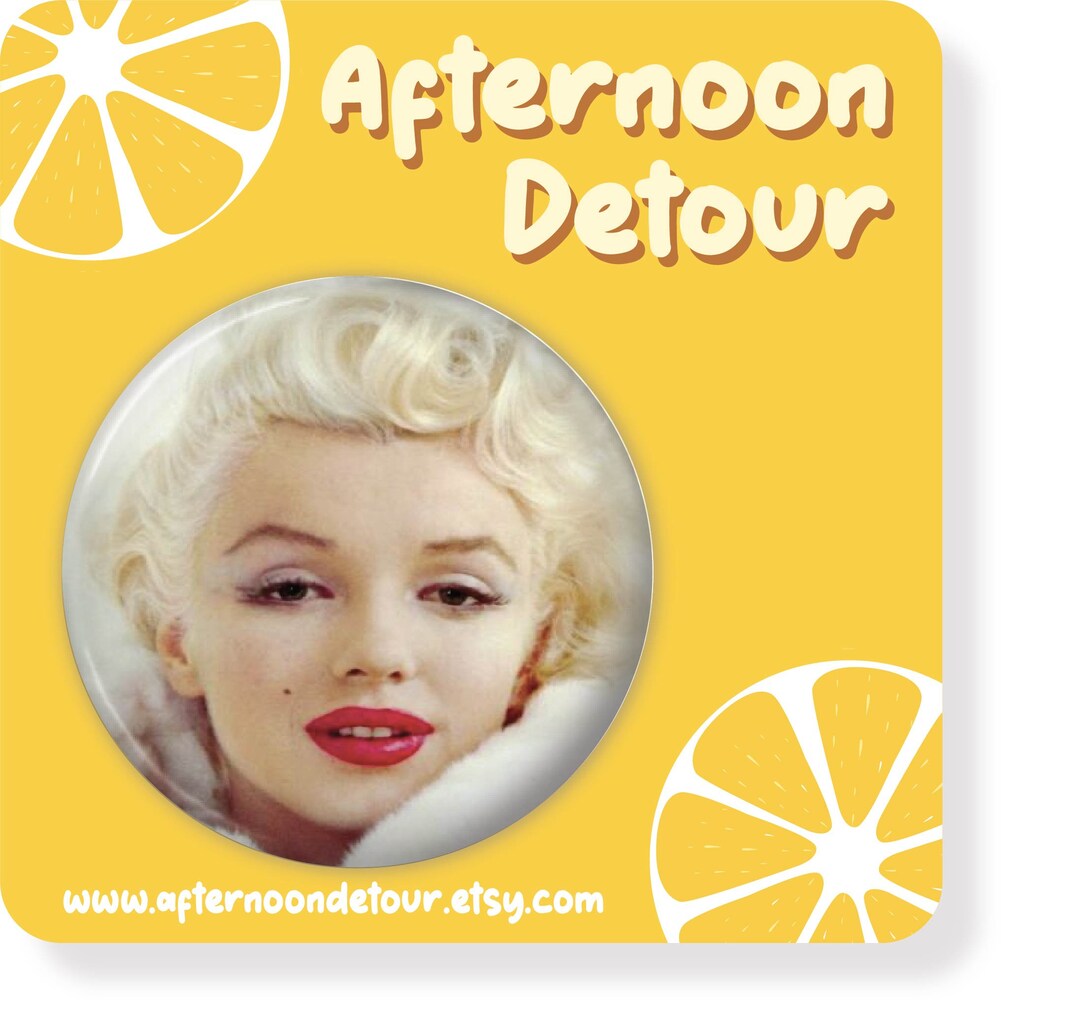 Marilyn Monroe color Pin Choose Pin Magnet or Pocket - Etsy