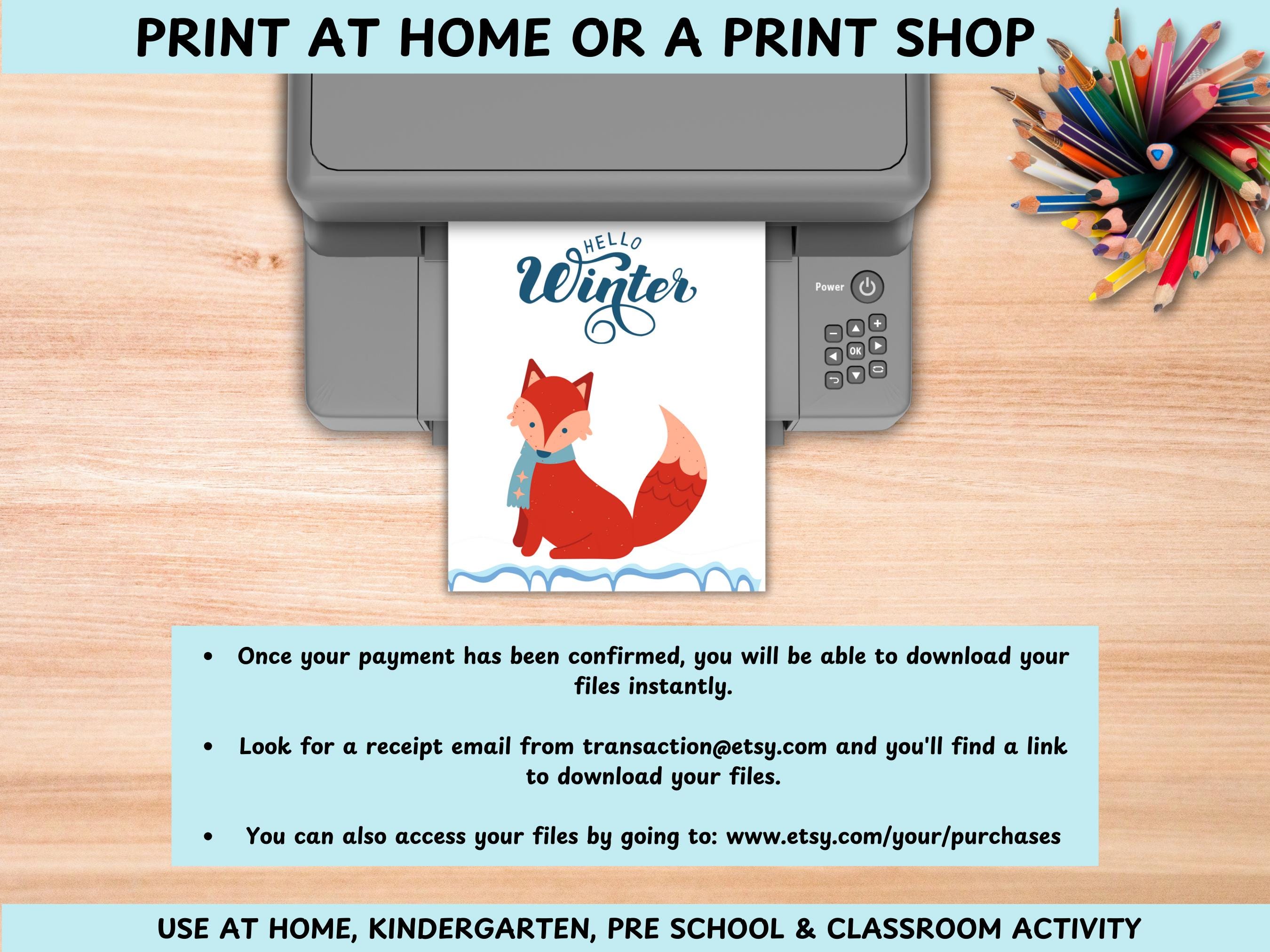 Fox Winter Handprint Craft – Printable Kids & Toddler Activity - Etsy ...
