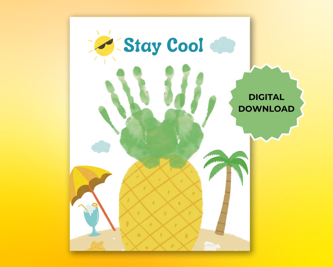 Summer Handprint Art Craft, Memory Baby Art Keepsakes, Preschool ...