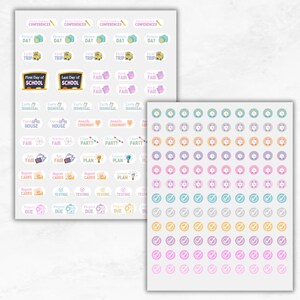 Teacher Planner Stickers, Printable Back to School Stickers, Planner ...