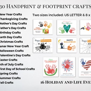 Handprint & Footprint Craft Bundle, Handprint Memory Book, Memory Art ...