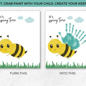 Spring Handprint Art Craft, Memory Art Keepsakes, Preschool Daycare ...