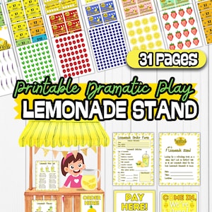 Lemonade Stand Shop Pretend Play Printable, Dramatic Play Classroom ...