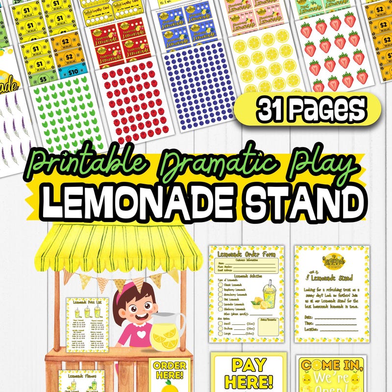 Lemonade Stand Printables - Etsy