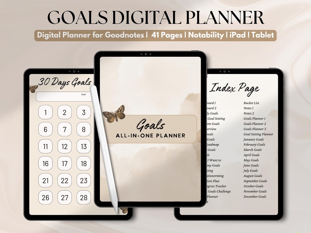 Digital Goal Planner, Goodnotes Planner, Personal Growth, iPad Planner ...