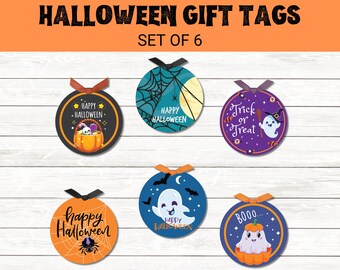 Printable Halloween Favor Tags, Boo Gift Tags, Trick or Treat Favor ...
