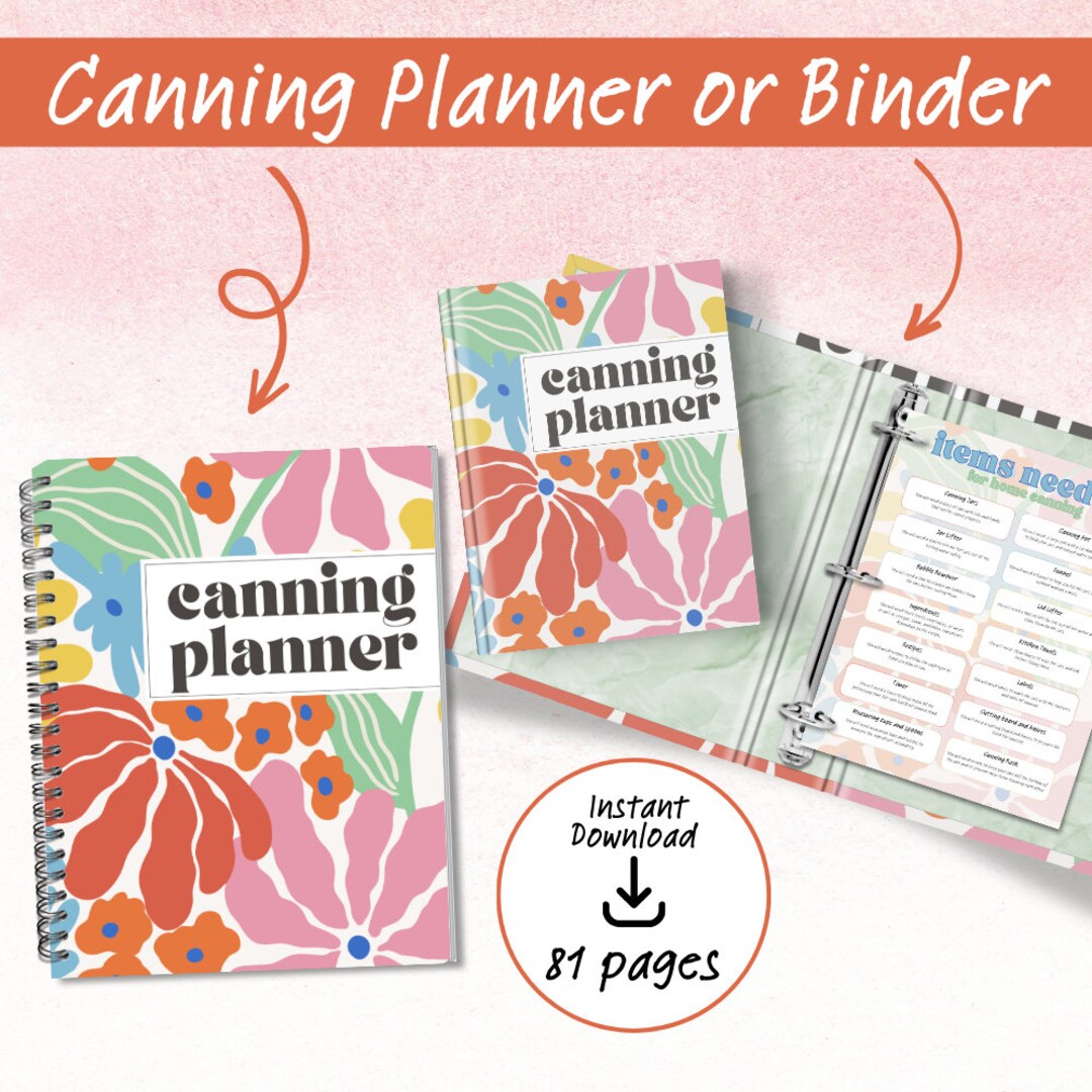 Canning Planner, Homestead Planner, Canning Frozen Inventory, Canning ...