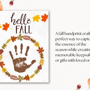Fall Handprint Art Craft, Memory Baby Art Fall Keepsake, Fall Preschool ...