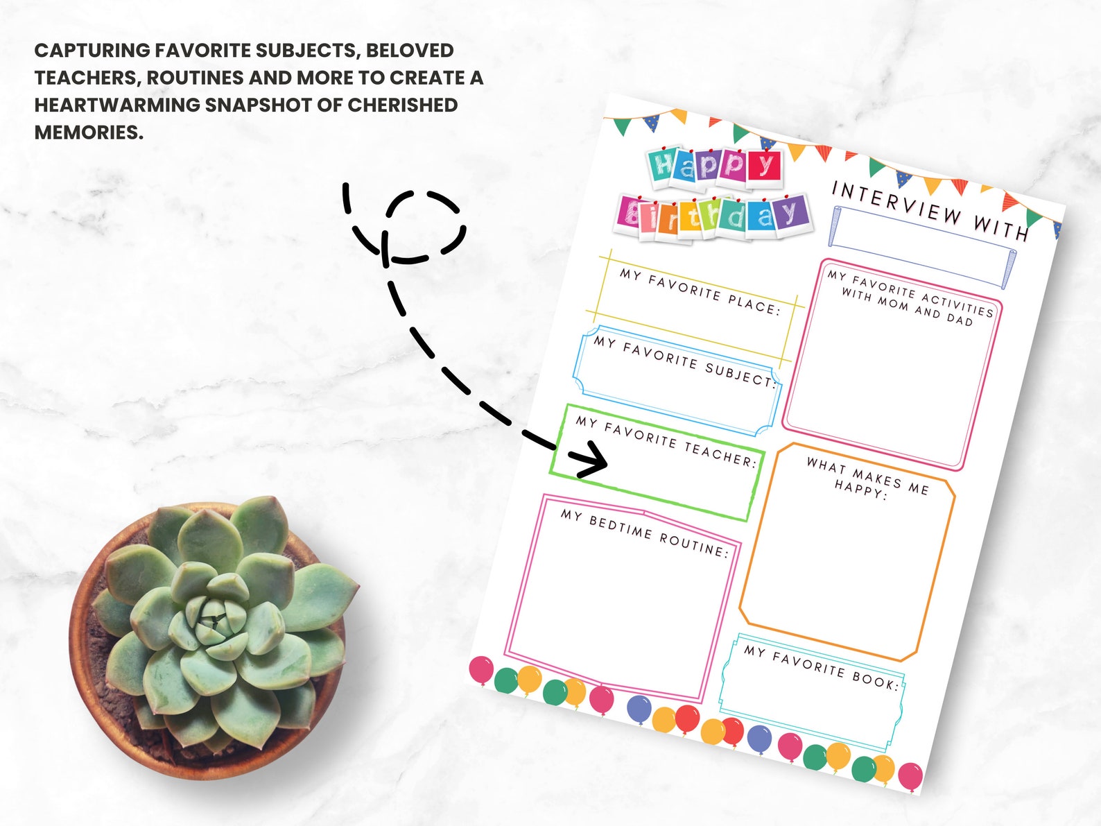 Printable Happy Birthday Time Capsules Set, Birthday Editable Time ...