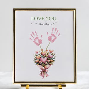 Nana Handprint Art, Gift for Grandma, Valentines Handprint Craft, Gift ...