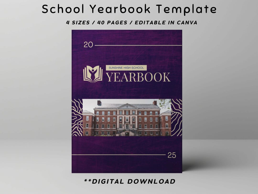 High School Yearbook Template, Editable Senior Class of 2025 Yearbook ...