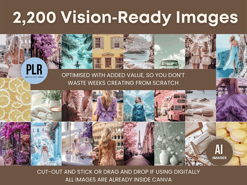 Vision Board Mega Bundle Editable Canva PLR, 2026 Vision Board ...