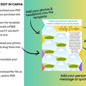 Middle School Yearbook Ad Template, Middle School Graduation Full Page ...