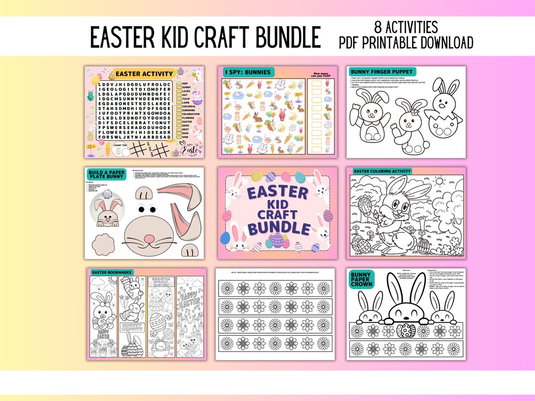 Easter Activity Bundle, Easter Games for Kids, Easter Coloring Pages ...