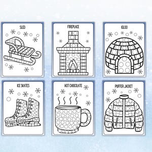 Winter Dot Marker Coloring Pages – Preschool Fine Motor Activity ...