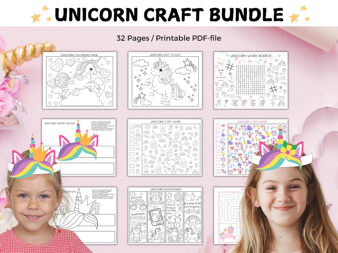 Unicorn Craft Kids Activities, Unicorn Coloring Crafts, Unicorn Crowns ...