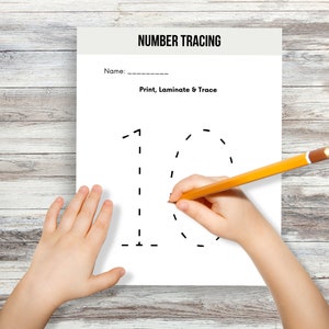 Number Tracing Printable Worksheets, Preschool Pre-k, Kindergarten ...