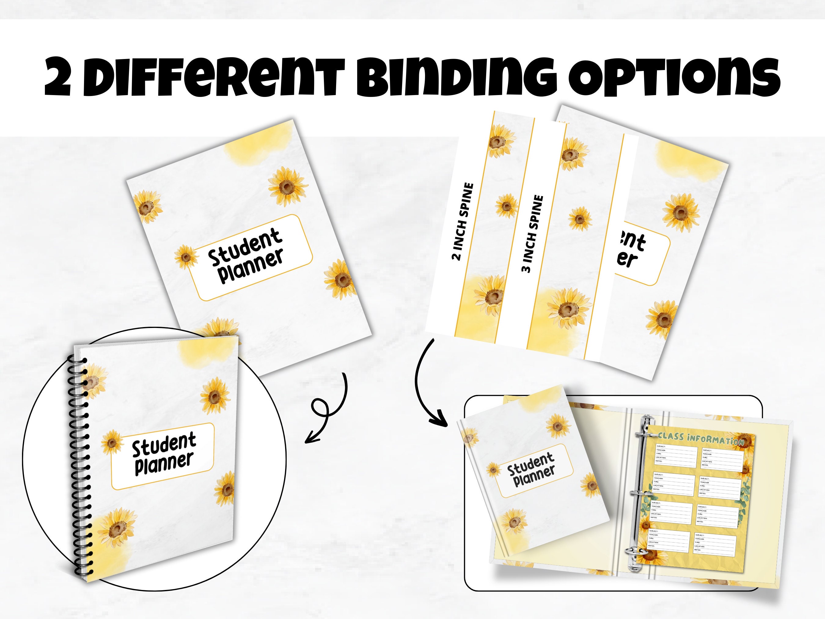 Student Planner Printable, Student Notebook Binder, Daily Study Planner ...