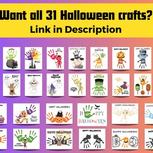 Halloween Handprint Art Craft, Memory Baby Art Halloween Keepsake ...