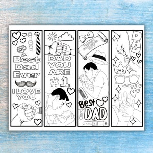 Father's Day Printable Bookmarks, Father's Day Crafts for Kids, Best ...