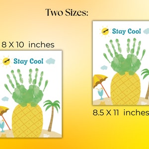 Summer Handprint Art Craft, Memory Baby Art Keepsakes, Preschool ...