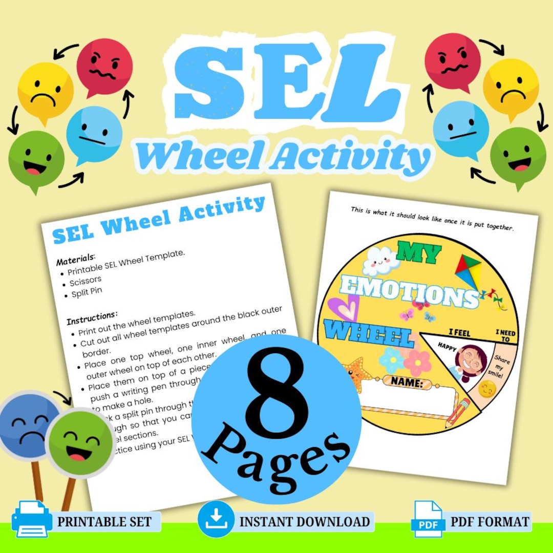 Feelings Emotions Wheel Activity, Feelings Wheel Printable, Therapy ...