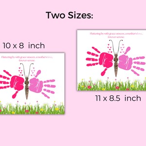 Mother's Day Handprint Art Craft, Butterfly Handprint Craft Baby Kid ...