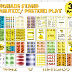 Lemonade Stand Shop Pretend Play Printable, Dramatic Play Classroom ...