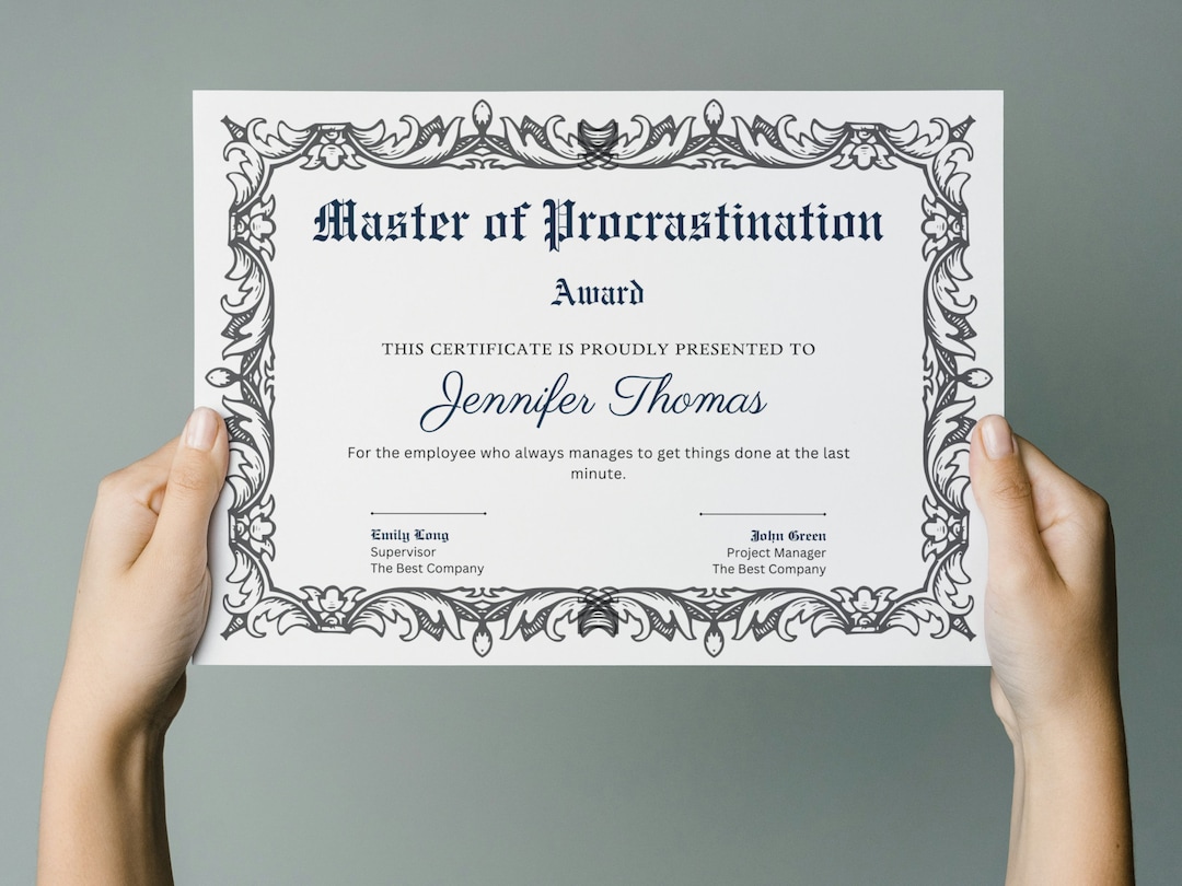 Employee Recognition Award Gift Certificate, Editable Canva Template ...