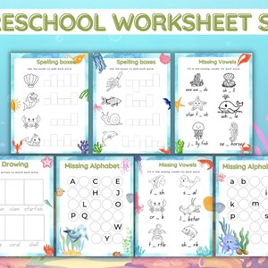 Under the Sea Preschool Worksheets, Pre-k Activities, Kindergarten ...
