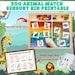 Zoo Animal Match Sensory Bin Cards, Learning Activities, Zoo Sensory ...