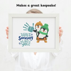 Penguin Handprint Art Craft, Winter Handprint Art Craft, Printable ...