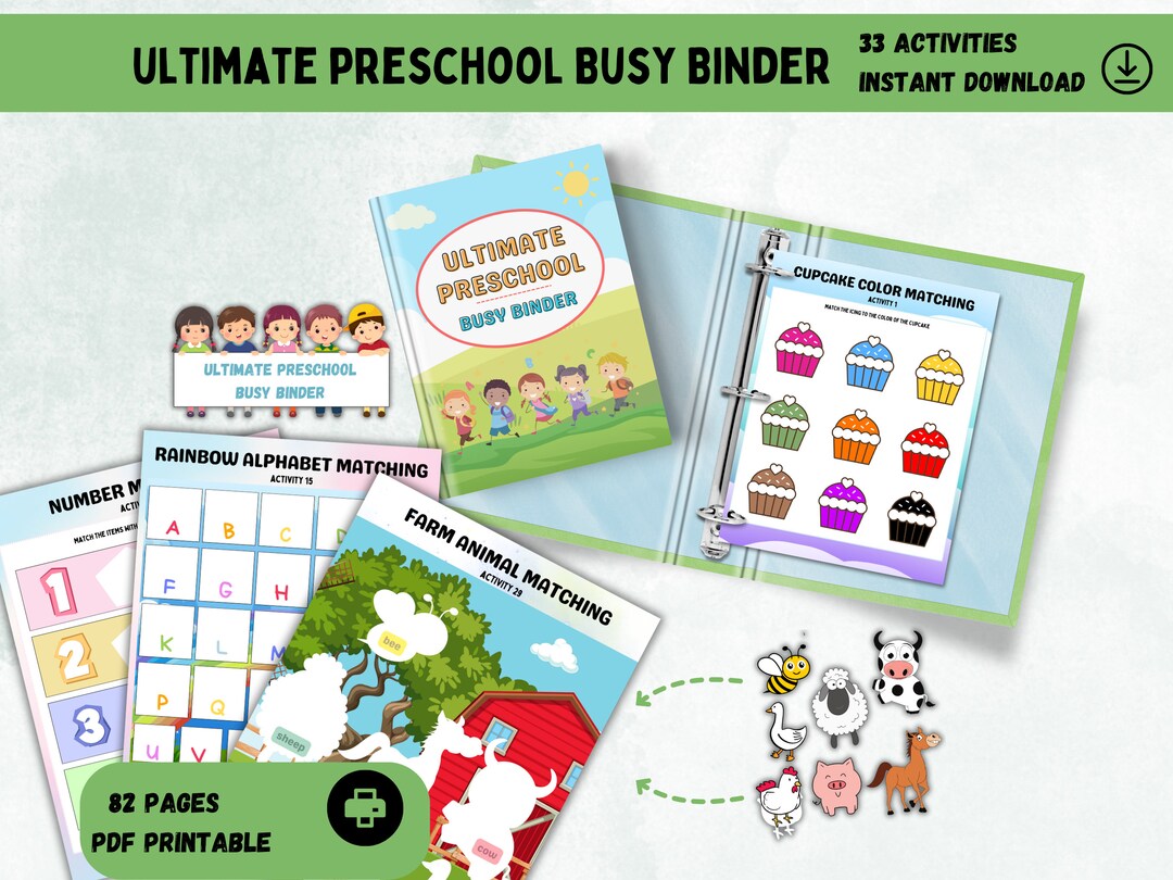 Ultimate Preschool Busy Book Binder, Printable Preschool Activities ...