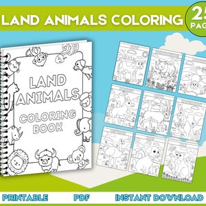 Land Animal Coloring Pages for Kids, Printable Animal Coloring Pages ...