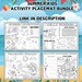 Kid's Summer Activity Placemat, Summer Coloring Page Craft, Summer ...