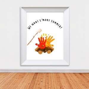 Smore Handprint Craft, Campfire DIY Handprint Art, Memory Baby Keepsake ...