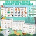 Zoo Animal Match Sensory Bin Cards, Learning Activities, Zoo Sensory ...